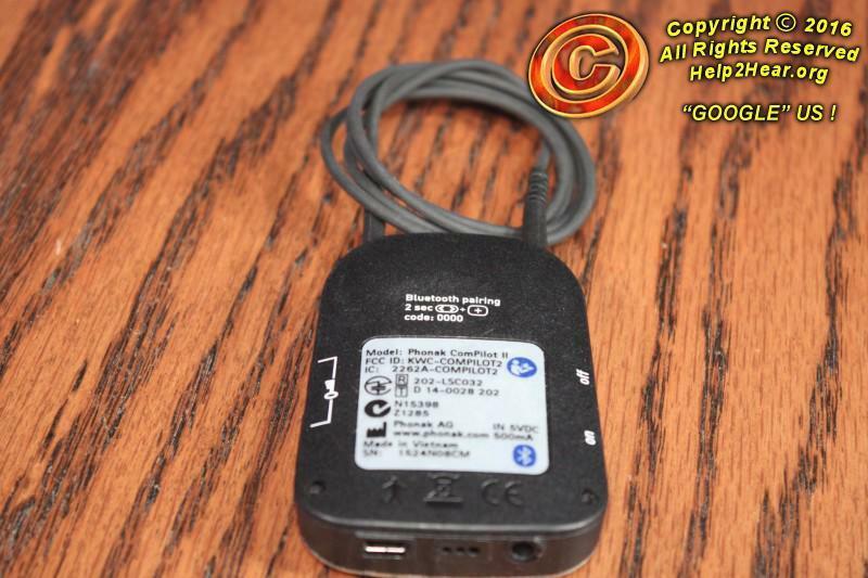 PHONAK COMPILOT II BLUETOOTH STREAMER / REMOTE CONTROL, INCLUDES ...