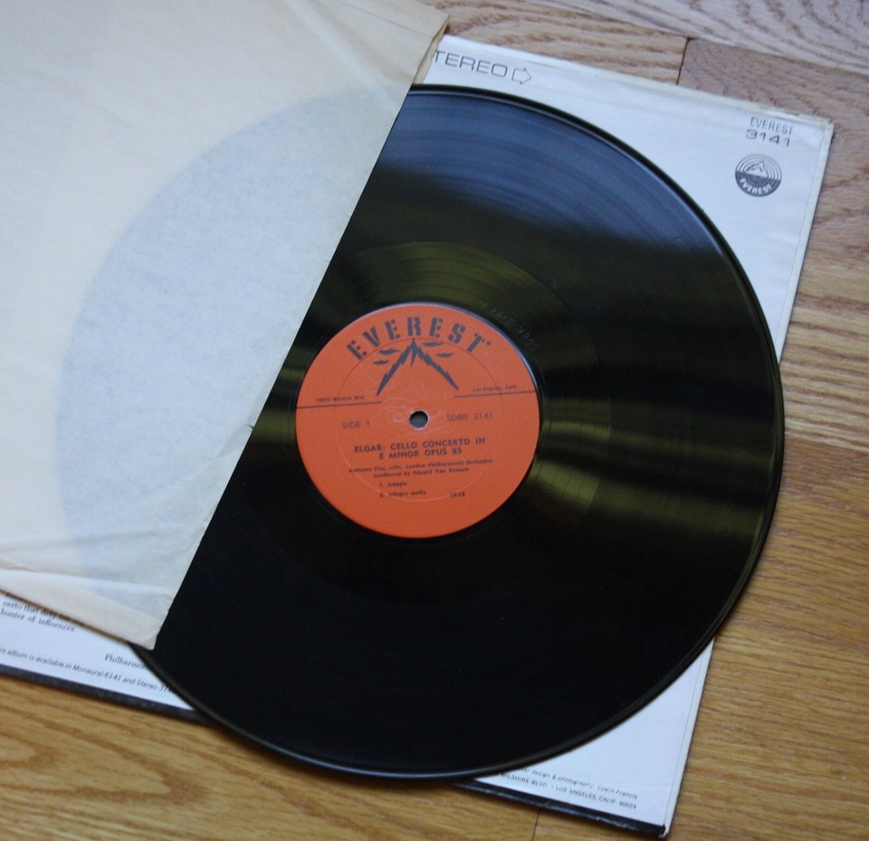 Anthony Pini, Cello - Elgar : Violoncello Concerto Everest LP SDBR 3141 ...