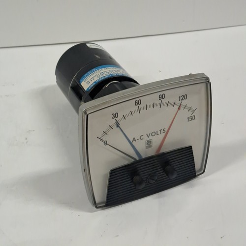 GE Analog AC Voltmeter with Relay Control Unit Model D-1255K16-916 120V ...