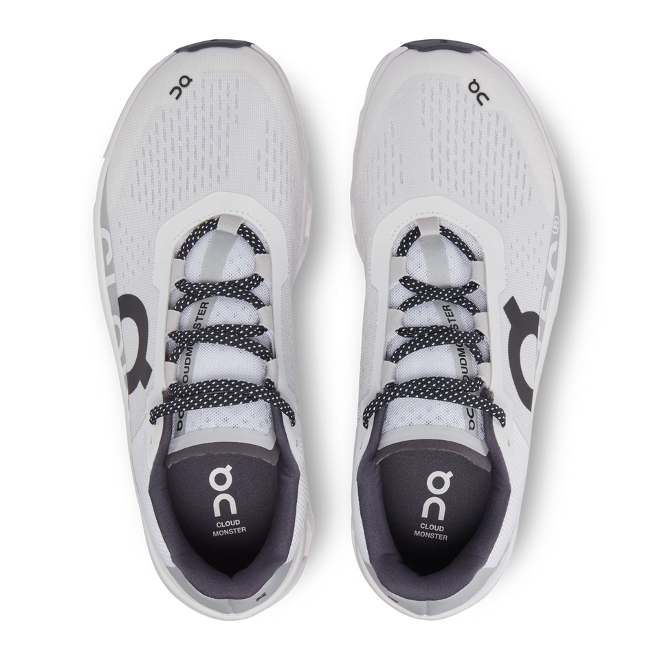 On Cloudmonster 61-98434 Sneakers Men's All White Road Running Shoes ...