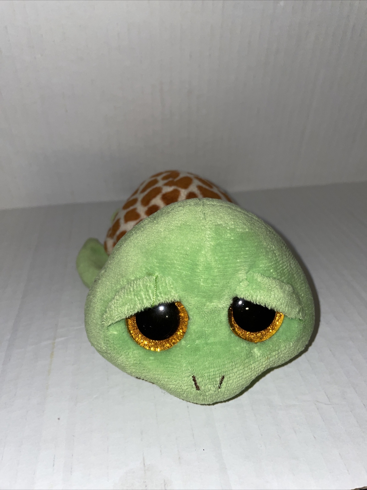 Zippy the Sea Turtle -TY Beanie Boos- Orange sparkle eyes - 2015 | eBay