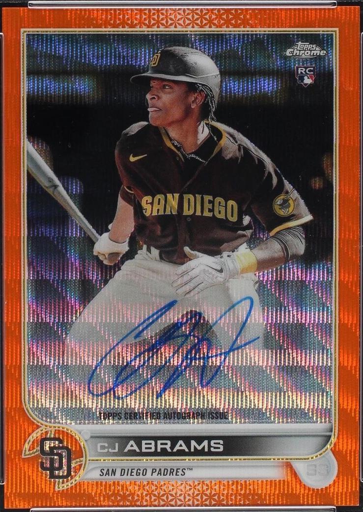 2022 Topps Chrome - Rookie Autographs C.J. Abrams #RA-CA Orange Wave ...