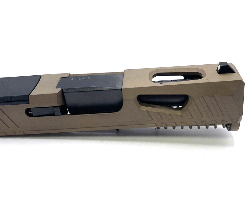 HTA FDE Glock 43 43x Complete W3 Slide Micro RMSC Black Ported DLC ...