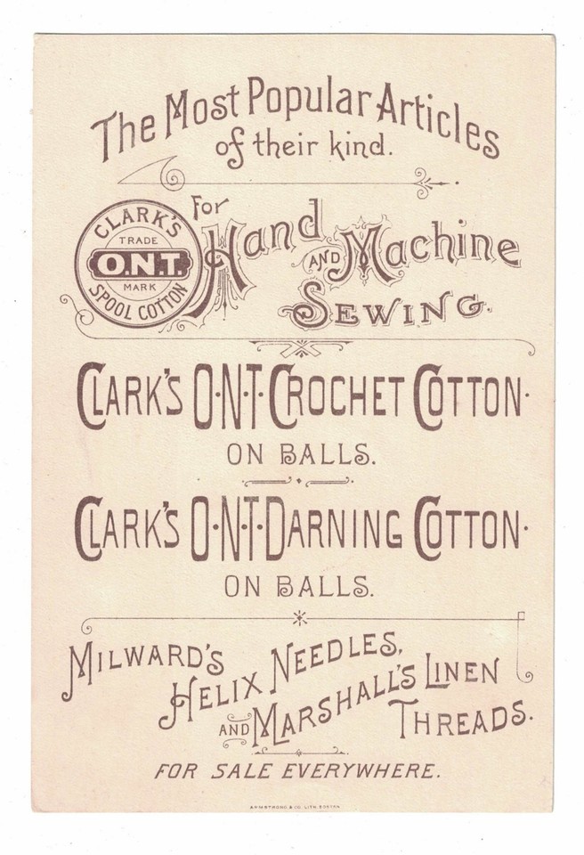 Clark's ONT Spool Cotton Trade Card Sunset at Golden Gate San Francisco ...