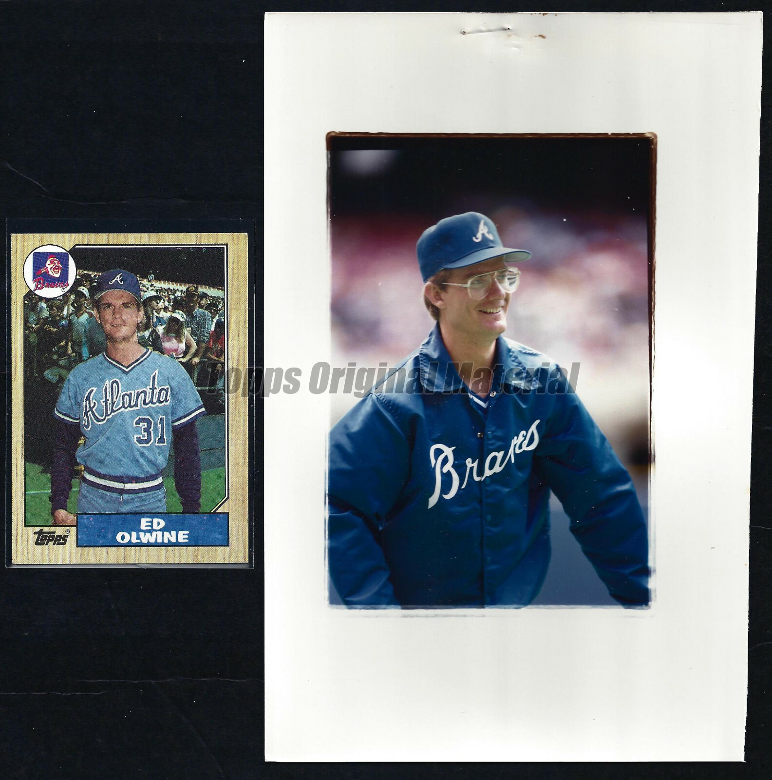 Ed Olwine Braves 1987 Topps Original Extra Photos 5x8 Vault Archives ...