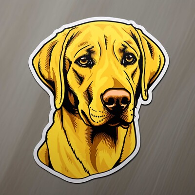 Yellow Labrador Dog Sticker Car Truck Window Bumper Graphics Vinyl ...
