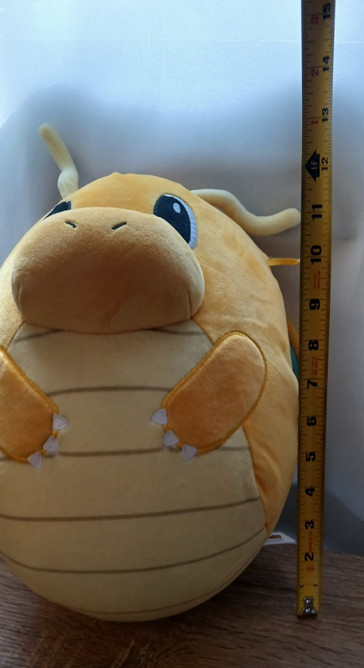Pokemon Squishmallow Dragonite 10" VGUC Plush Stuffed Animal Squishy ...