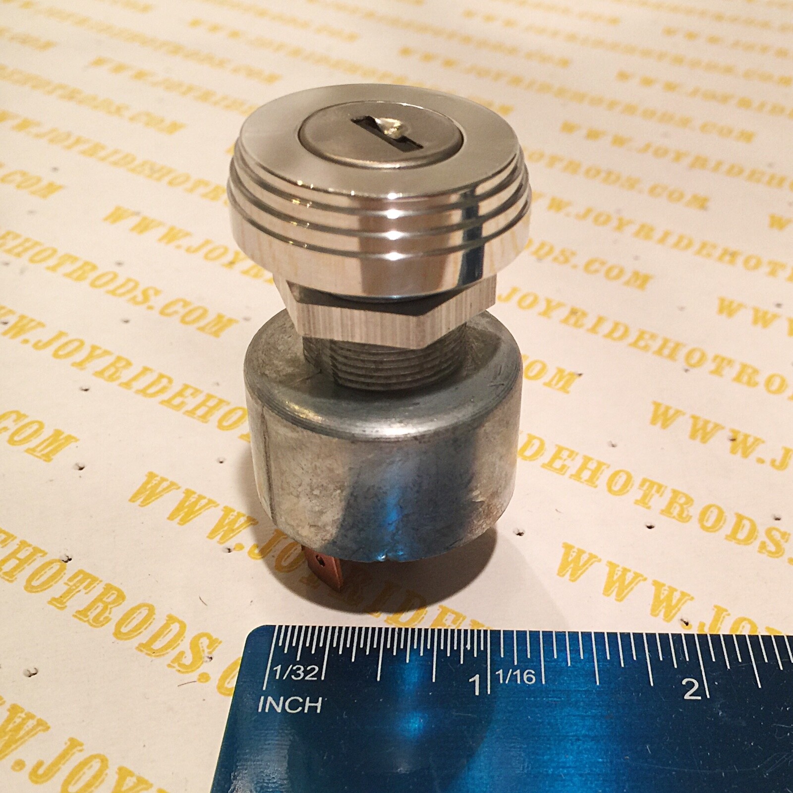 Hot Rod Compact Keyed Ignition Dashboard Switch with Polished 'Art Deco ...