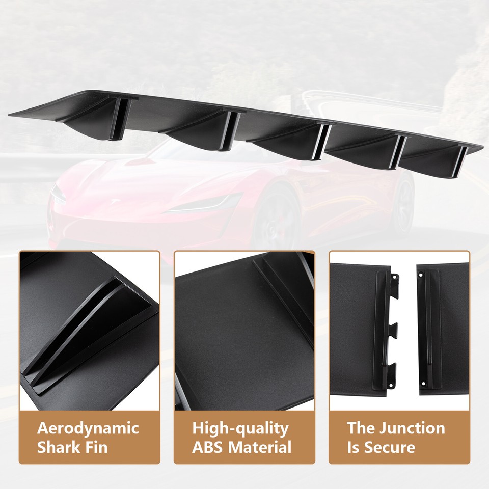For Honda Accord Civic Rear Lip Bumper Diffuser Shark Fin Spoiler ...