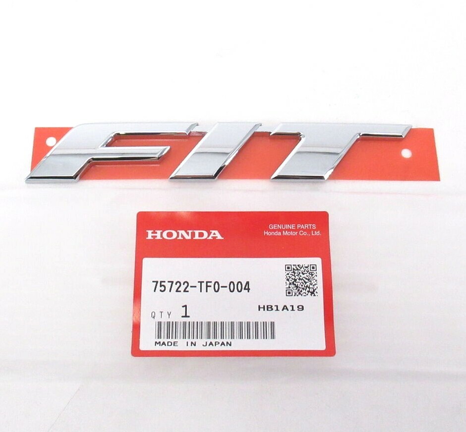 Genuine OEM Honda 75722-TF0-004 "FIT" Badge Emblem Nameplate Rear 2009 ...