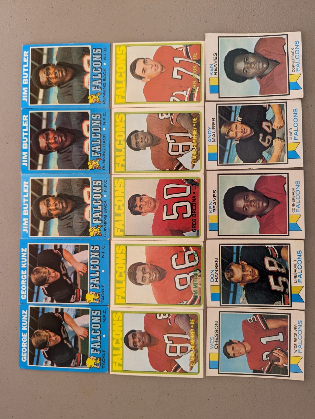 1970's Topps Football Atlanta Falcons Team Lot Of 15 Cards NFL | eBay