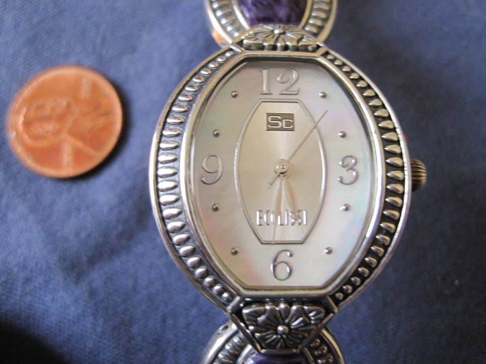 BX 026 ladys sterling silver charoite ECCLISSI watch bracelet | eBay