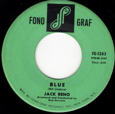 Jack Reno – Blue / Nine Stitches 1963 Fono Graf Country Rockabilly VG+ ...