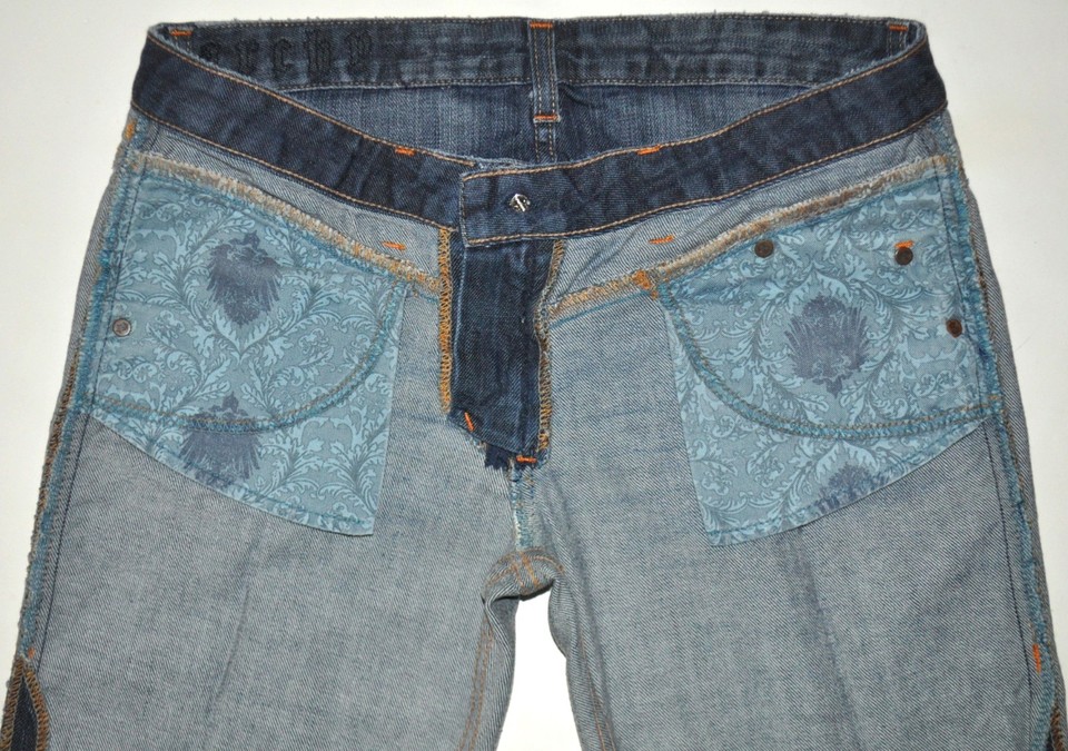 Monarchy Women's Drk Blue Flare Jeans Button Flaps 28 X 30.5 AWESOME ...