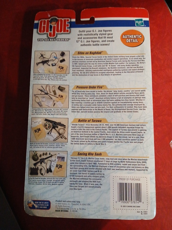 GI Joe Top Secret Orders Saving Khe Sanh Accessories Set, Hasbro 1999 ...