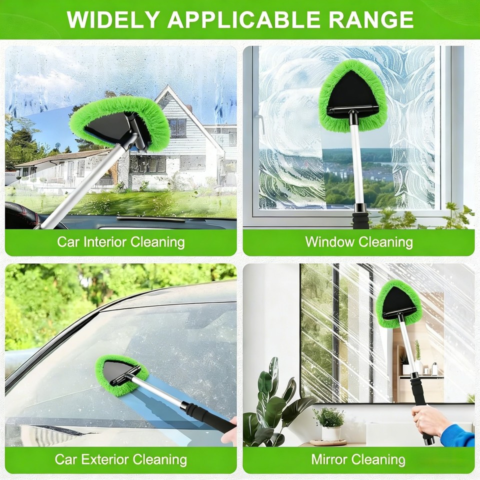 Windshield Cleaning Tool Kit Car Window Glass Wiper Cleaner Brush Pad ...