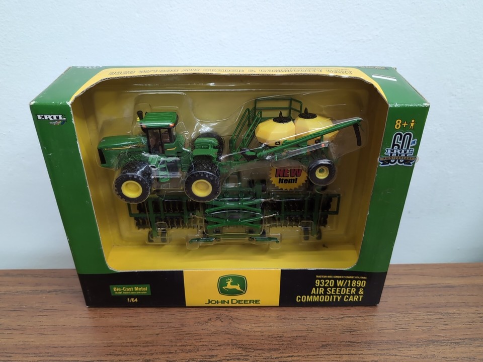 1/64 Ertl Farm Toy John Deere 9320 With 1890 AIR SEEDER SET & Commodity ...