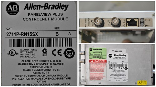 Allen Bradley Panelview Plus Controlnet Module 2711P-RN15SX Ser B ...