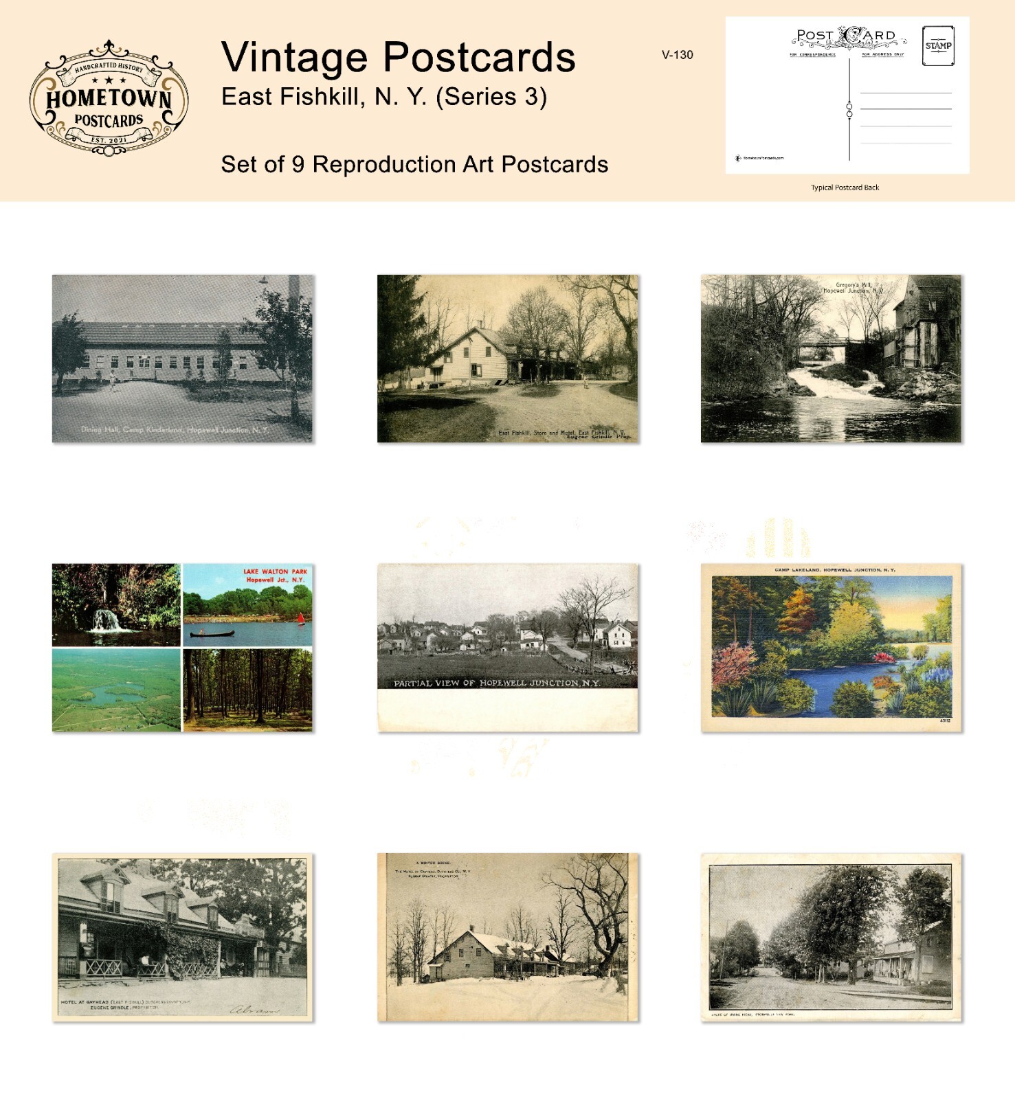 East Fishkill, NY (Series 3) Lot of 9 Rare Antique Repro Postcards | eBay