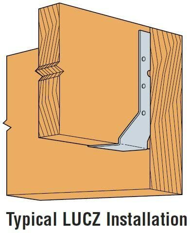 Simpson Strong-Tie LUC26Z, 2 x 6 Concealed Face Mount Hangers ZMAX 50 ...