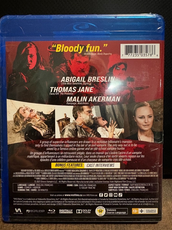 Slayers (Blu-ray) 2021 Thomas Jane, Kara Hayward, Malin Akerman ...