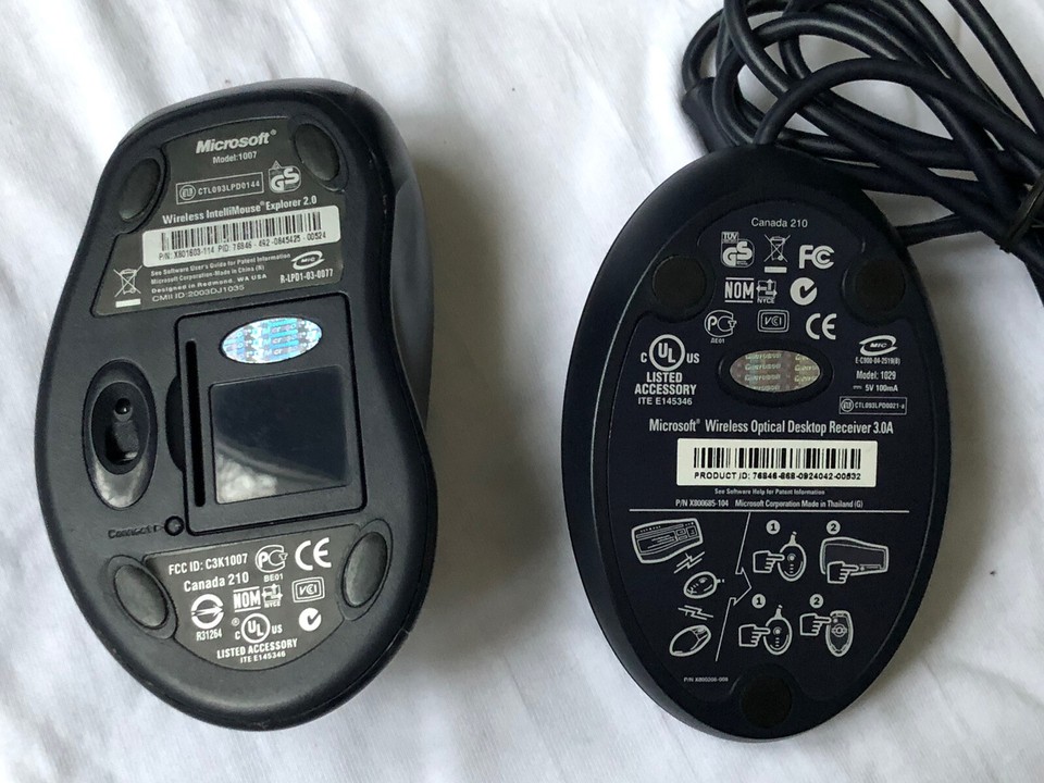 Microsoft Wireless Photo Keyboard 1027 w/ Wireless Mouse 1007 ...