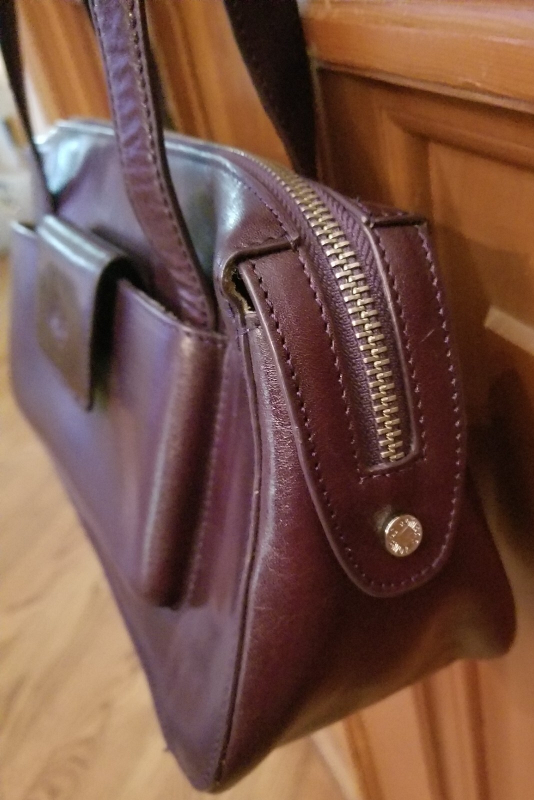 Monsac Original Purple Violet Leather Shoulder Handba… - Gem