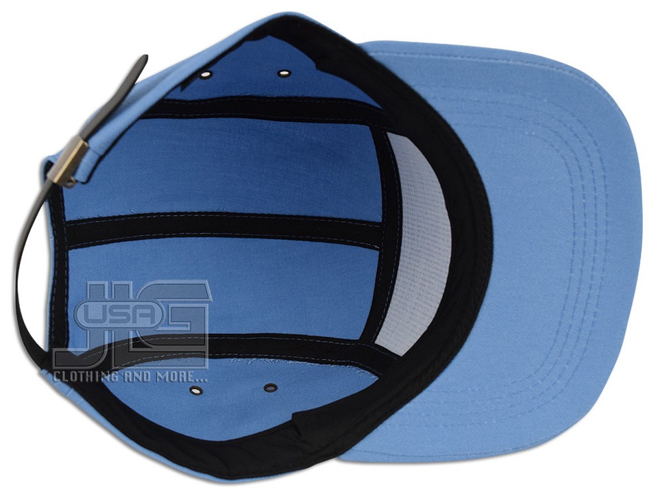 5 Panel Solid Camo Strap-back Adjustable Leather Strap Cap Hat JLGUSA ...