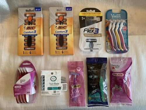 26 Razor Lot - BIC + Gillette + Blade + Beauty 360 + Signature Care | eBay