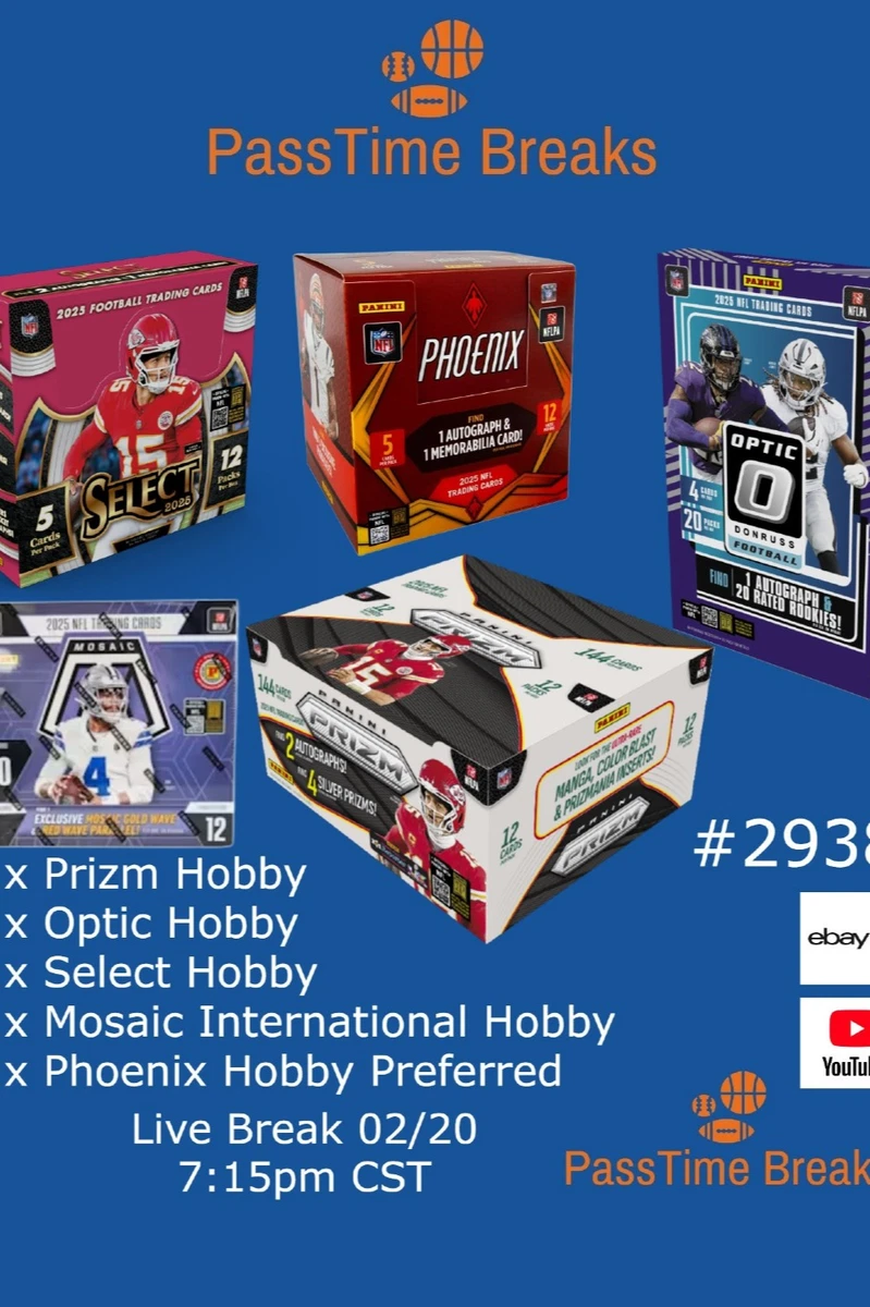 2025 PRIZM SELECT OPTIC PHOENIX FOOTBALL - 5x Box Hobby Mix PYT BREAK ...