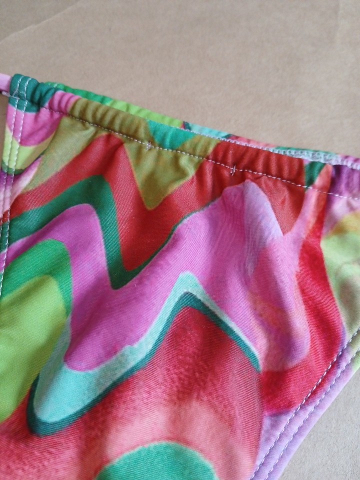Nasty Gal Bikini Bottom Womens 4 Retro Psychedelic Rave | eBay
