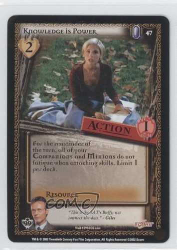 2002 Buffy the Vampire Slayer CCG Class of '99 Knowledge Is Power #47 ...