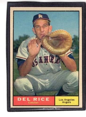 1961 DEL RICE - Topps Baseball Card # 448 - Los Angeles Angels ...