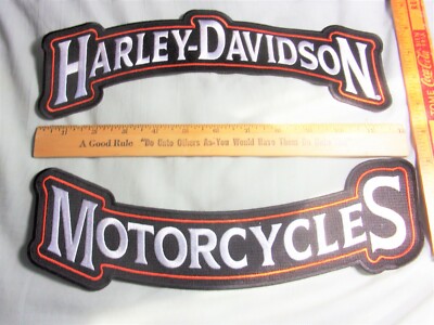 Harley back patch set 2 collectible old HD rockers biker motorcycle ...