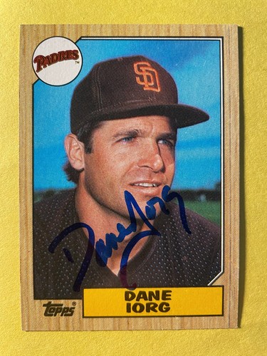 SIGNED DANE IORG 1987 AUTOGRAPHED TOPPS BASEBALL CARD - PADRES | eBay