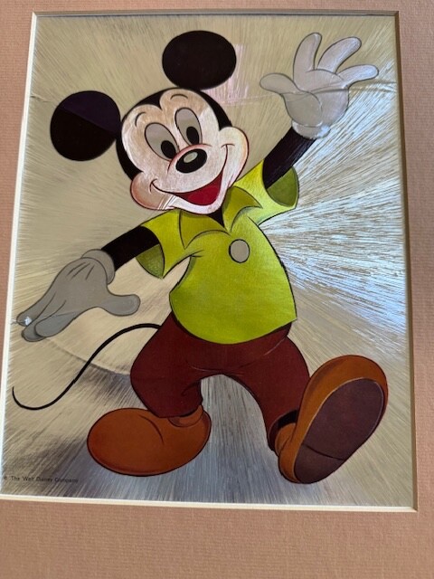 Vintage Walt Disney Co Mickey Mouse 1980's Art Foil Sheet with Mat | eBay