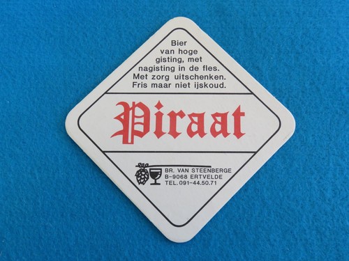 Beer Pub COASTER ~ Brouwerij Van STEENBERGE Piraat Strong Ale, Estvelde ...