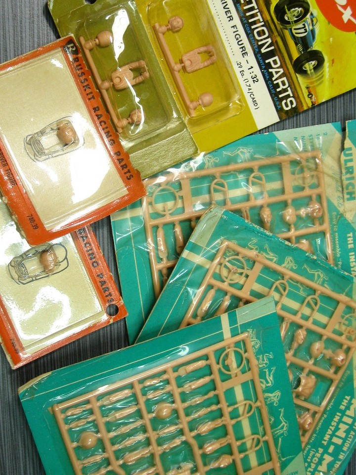 1960's SLOT CAR NOS LOT ULRICH COX RUSSkit Mini-Men Driver Figure ...