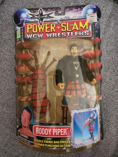 WCW Power Slam Rowdy Roddy Piper Hot Rod Action Figure Toybiz 2000 New ...
