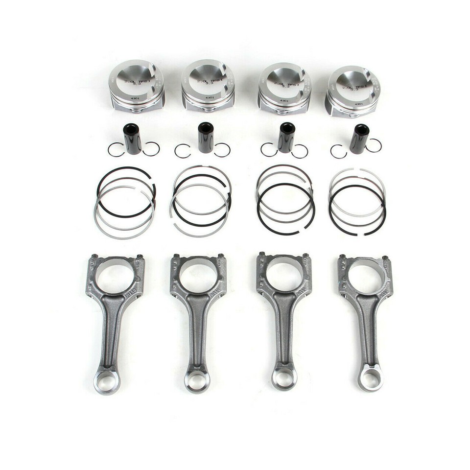 2.0T Piston & Connecting Rod Kit Φ23MM Fit For VW Atlas Golf Jetta AUDI ...