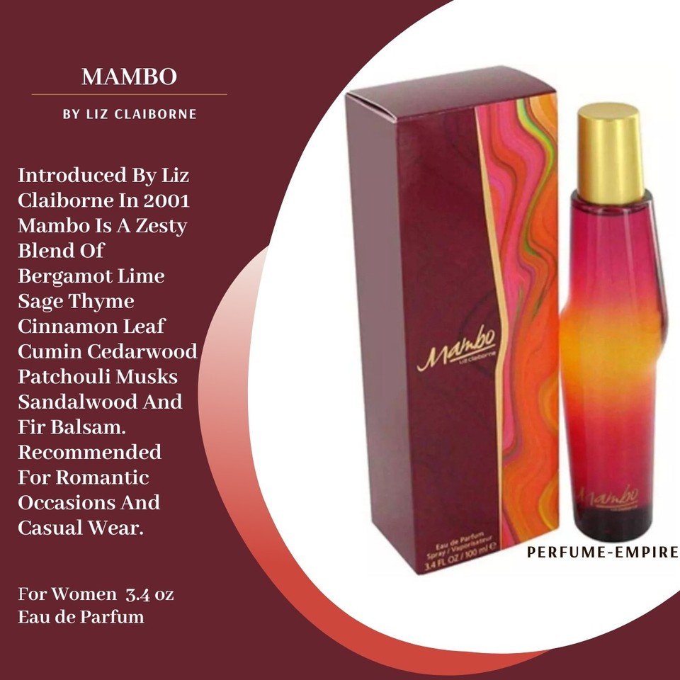 MAMBO by LIZ CLAIBORNE Perfume for Women 3.4 oz edp New in Retail Box ...