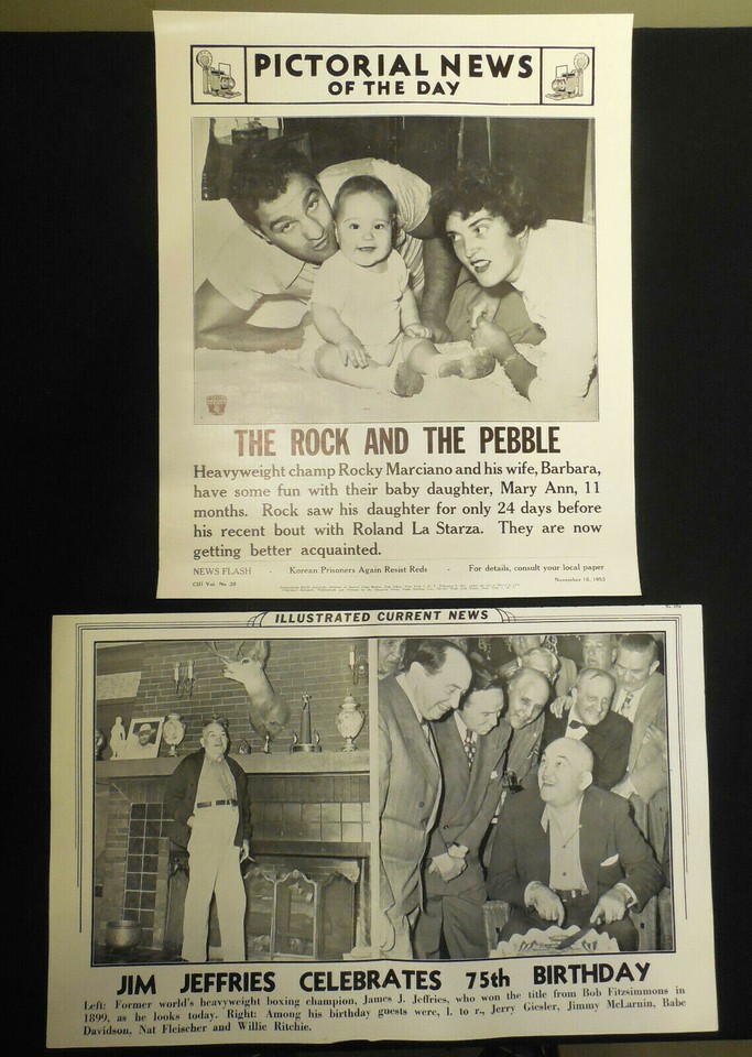 50s-70s ICN BOXING Display Posters 12x19 U PICK Moore Carnera Marciano ...