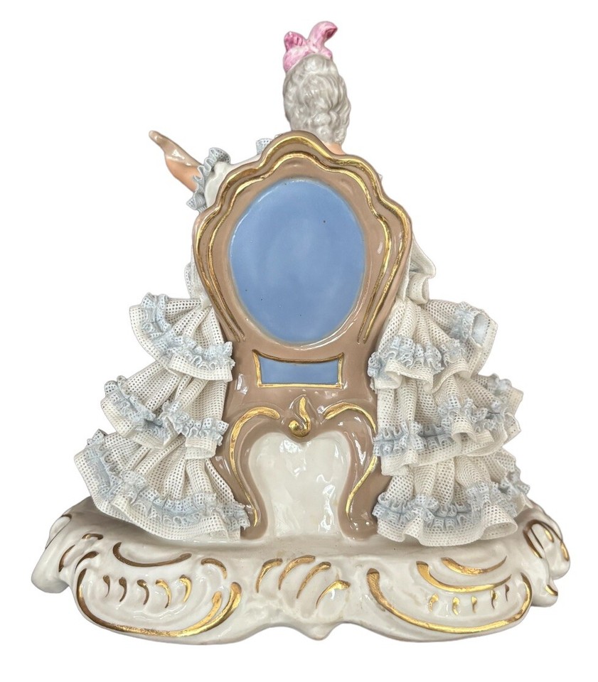 Dresden Lace Ballerina Sandizell Hoffner Figurine Germany Violin LARGE ...