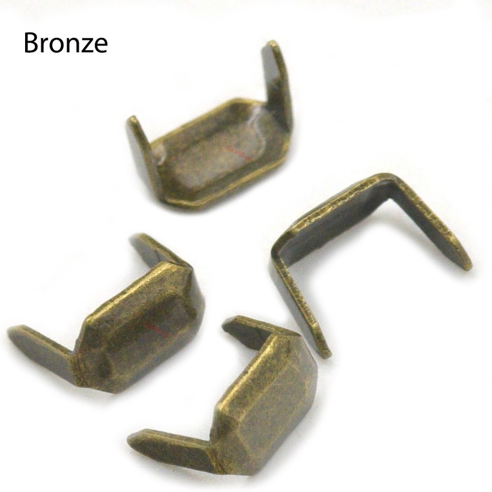 8mm Brass Staple Leather Belt Loop Fastener Holder Leather craft DIY ...