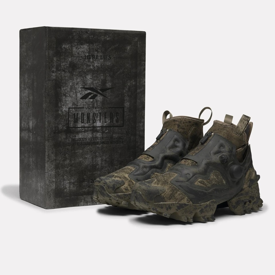 Reebok x Universal Monsters Instapump Fury 94 Mid Shoes in Black and ...