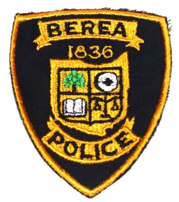 BEREA OHIO OH Sheriff Police Patch BOOK SCALE TREE VINTAGE OLD MESH LG ...