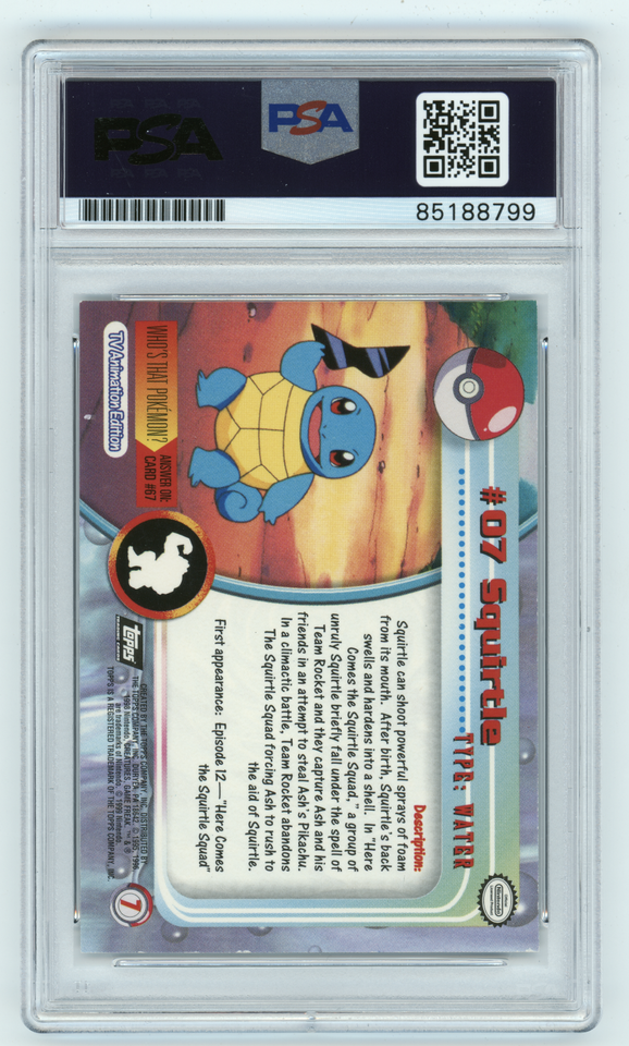 PSA Signed Eric Stuart 1999 Pokémon Topps Series 1: Squirtle Silver ...