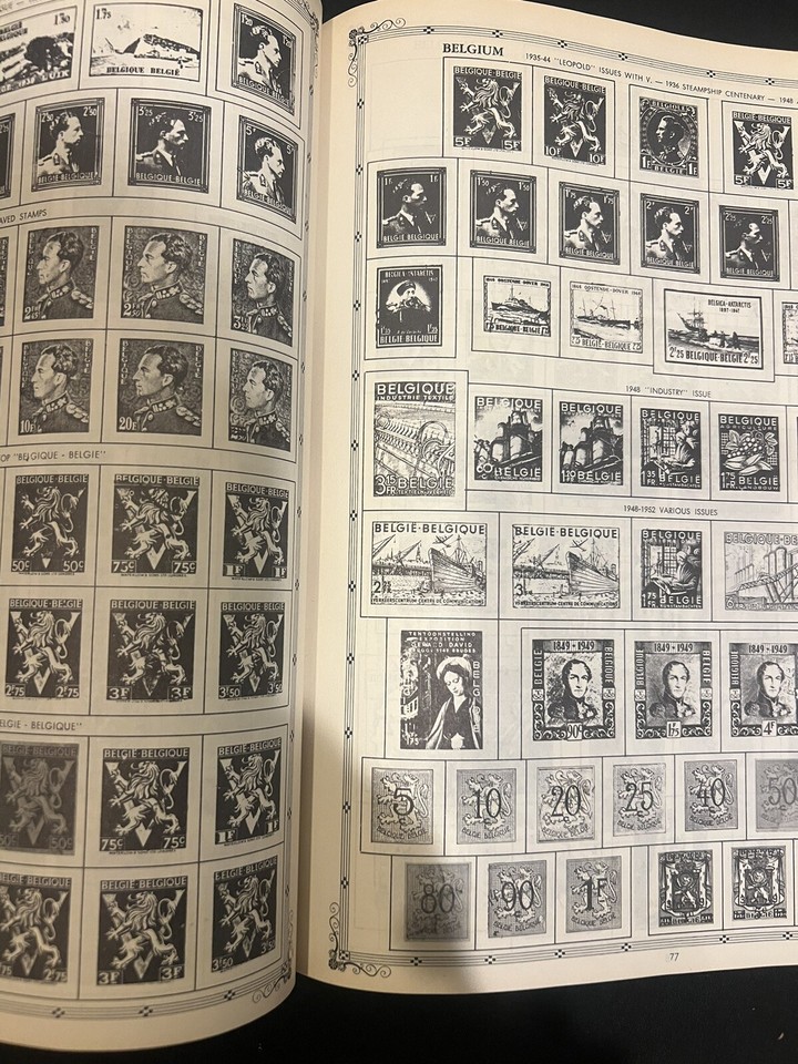 ACADEMY WORLDWIDE STAMP ALBUM 4375 STAMPS USED MINT TO 1960 VERY CLEAN ...