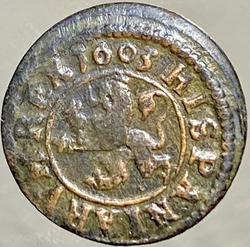 1603 Coin Spanish 2 Maravedis Full Date King Philip III Rare Great ...