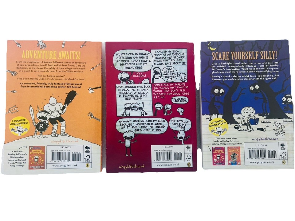 Jeff Kinney 3 Books Set-Diary of an Awesome Friendly Kid Rowley ...